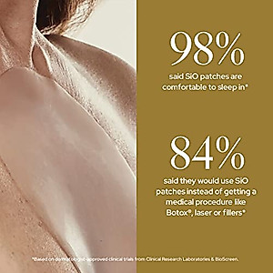 SiO Beauty ChestLift - Chest Anti-Wrinkle Pad 4 Weeks Supply - Overnight Smoothing Silicone Pad For Cleavage & Decollete Skin