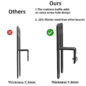 ZhouDaShu 6 PCS Non Slip Mattress Gripper, Mattress Slide Stopper, Anti Slide Mattress Stopper, Mattress Retainer Bar for Bed Frames, Keep Mattress from Sliding(0.47 Inch(1.2cm))