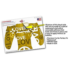 WraptorSkinz Skin Wrap compatible with Sony PS5 DualSense Controller Love and Peace Yellow (CONTROLLER NOT INCLUDED)