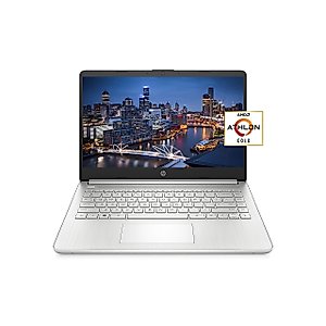 HP 14 Laptop, AMD Athlon Gold 3150U, 4 GB RAM, 128 GB SSD Storage, 14-inch HD Display, Windows 10 in S Mode, Long Battery Life, Webcam with Dual Mics, Thin & Light Design (14-fq0090nr, 2021)