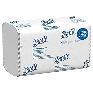 Scott® Pro™ Scottfold™ Multifold Paper Towels (01980), with Absorbency Pockets™, 9.4" x 12.4" sheets, White, (175 Sheets/Pack, 25 Packs/Case, 4,375 Sheets/Case)
