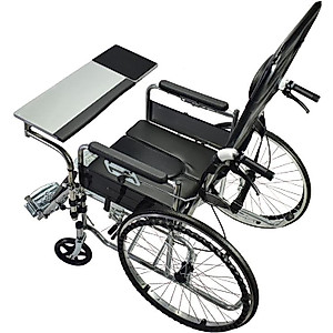 Wheelchair Lap Tray Table Accessories with Cup Holder, Medical Portable Universal Wheelchair Trays Desk for Manual Powered or Electric Wheelchairs