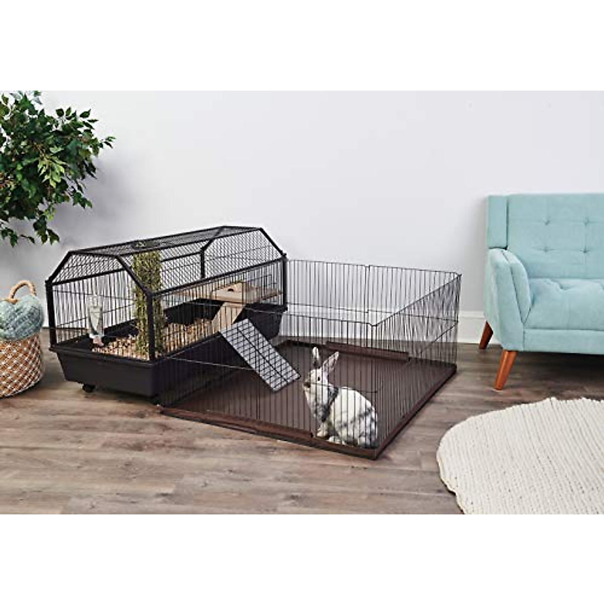 Oxbow Enriched Life Small Animal Playpen - Leakproof Floor Cover for Rabbits, Guinea Pigs & Other Small Pets (Extra Large)
