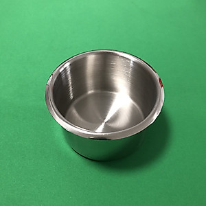 Game Table Cup Holder Insert - Stainless Steel Jumbo Drop-in Drink Cup Holder, Poker Table Cup Holders for Casino Table, Game Table, Sofa, Boats, Bench, Work Desk, RV Cars & Trucks