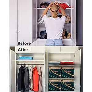 Marble Emerald Green Cube Storage Organizer Bins with Handles, 15x11x9.5 Inch Collapsible Canvas Cloth Fabric Storage Basket, Modern Abstract Gold Art Books Kids' Toys Bin Boxes for Shelves, Closet