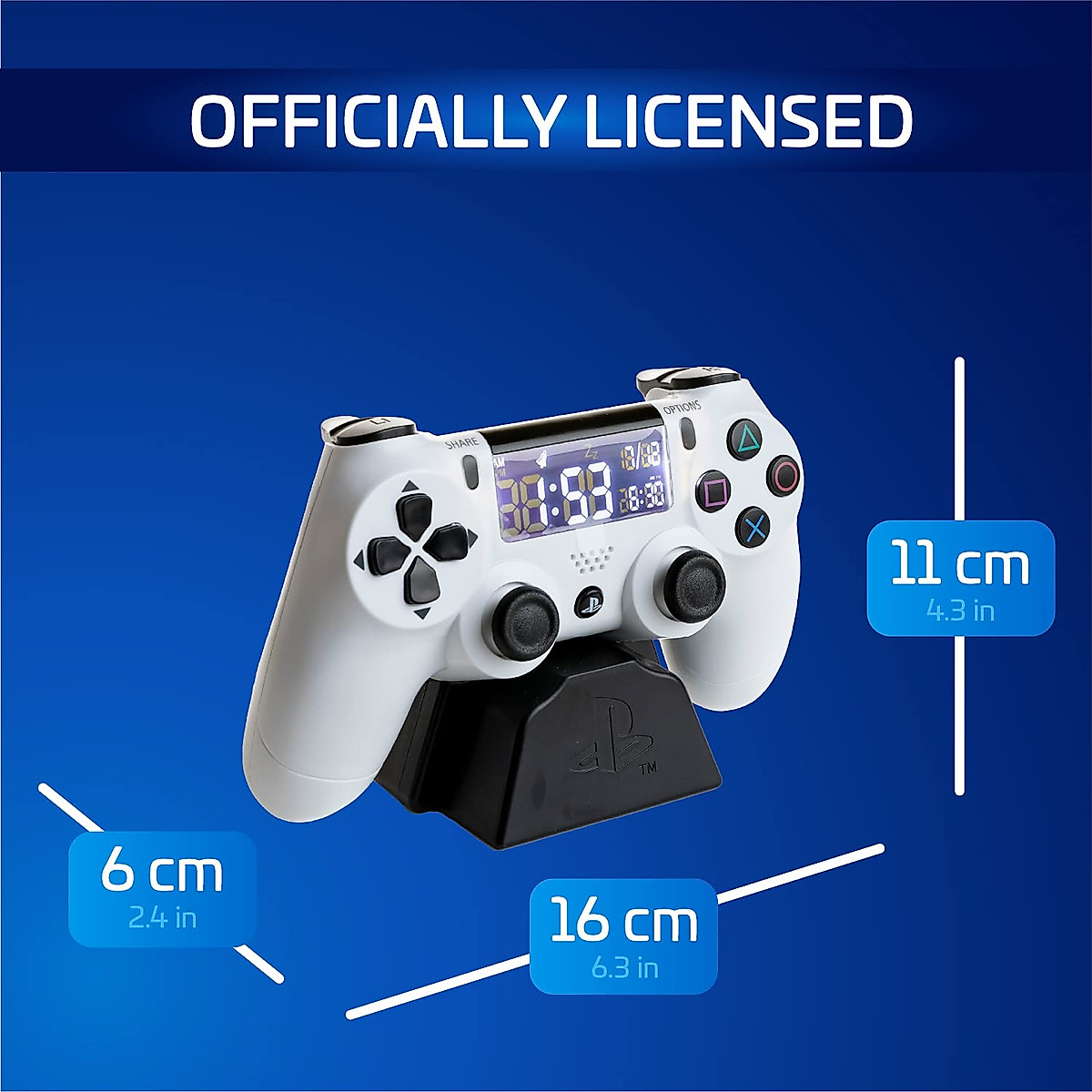 PlayStation Controller Alarm Clock and Logo Light, PlayStation Merchandise and Game Room Decor