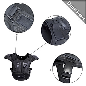 Webetop Kids Dirt Bike Chest Protector Motocross Adjustable Youth Chest Protector Shock-Resistant Dirt Bike Gear for ATV, Cycling