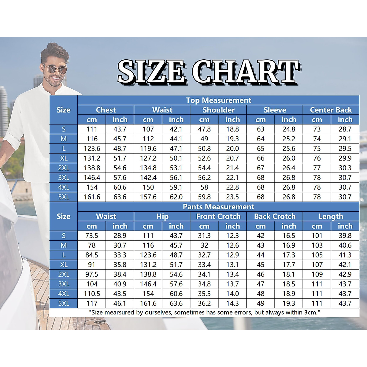 COOFANDY Men's 2 Pieces Cotton Linen Set Long Sleeve Henley Shirts Casual Beach Pants With Pockets Summer Yoga Outfits