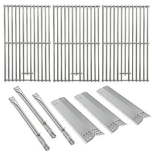 BBQration Replacement Kit for Kitchen Aid 720-0787D 730-0787D 720-0953 730-0953 720-0953L, 7MM Solid Stainless Steel Cooking Grates, Burner and Heat Plates Replacement Parts for Kitchen Aid Gas Grill