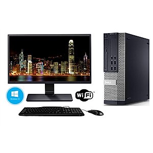 Dell Optiplex 790 SFF Desktop - Intel Core i5 2400 16GB DDR3 RAM, 480GB SSD and Windows 10 Home - WiFi Ready - New 23 Inch LED Monitor (Renewed)