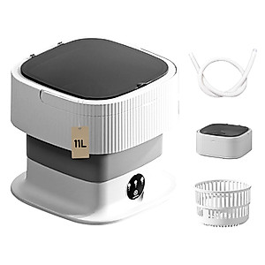 Portable Washing Machine Mini 11L Portable Washer Small Washing Machine 60w Folding Lavadora Portatil Dryer Foldable Compact Clothes Laundry Apartment Underwear Travel Camping