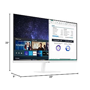 SAMSUNG LS32AM501NNXZA 32" White M5 FHD Smart Monitor (Renewed)