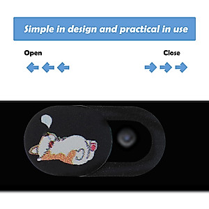 Milisten Sliding 8 PCS Camera Cover Webcam Cover Slide Laptop Privacy Cover Camera Slide Lens abs Slider Computer Webcam Slider