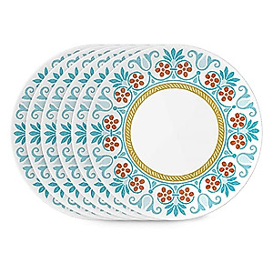 Corelle Terracotta Dreams Dinnerware Set for 6, 18 Pieces & Terracotta Dreams Salad Plate Set for 6 | 8.5 Inch Kitchen Plate Set