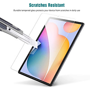 TANTEK [2-Pack Screen Protector for Samsung Galaxy Tab S6 Lite(SM-P610/P615,2020) 10.4 inch,Tempered Glass Film,Ultra Clear,Anti Scratch,Bubble Free,S-Pen Compatible