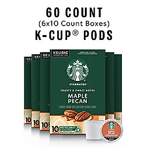 Starbucks Coffee K-Cup Pods—Maple Pecan Flavored Coffee—Naturally Flavored—100% Arabica—6 boxes (60 pods total)