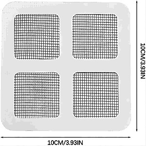 50PCS Pack 2024 New 4" X 4" Disposable Shower Drain Cover Hair Catcher, Drain Mesh Stickers for Bathroom Washbasin Bathtub Kitchen Sink for Human and pet Hair
