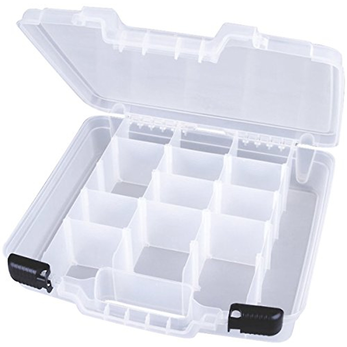 ArtBin 6961AB Quick View Deep Base Carrying Case with Removable Dividers, Portable Art & Craft Storage Box, 15", Clear