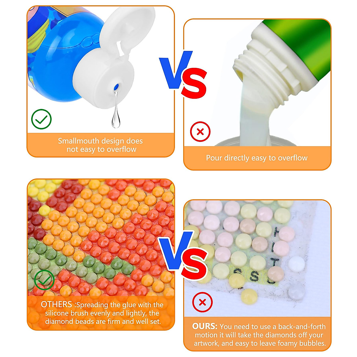 Diamond Painting Sealer 120 ML/4 OZ with Silicone Brush, 5D Diamond Art Sealer Permanent Hold Shine Effect for Protect Diamond Painting and Puzzle, Non-Toxic Glue Used by Adult and Children Safely