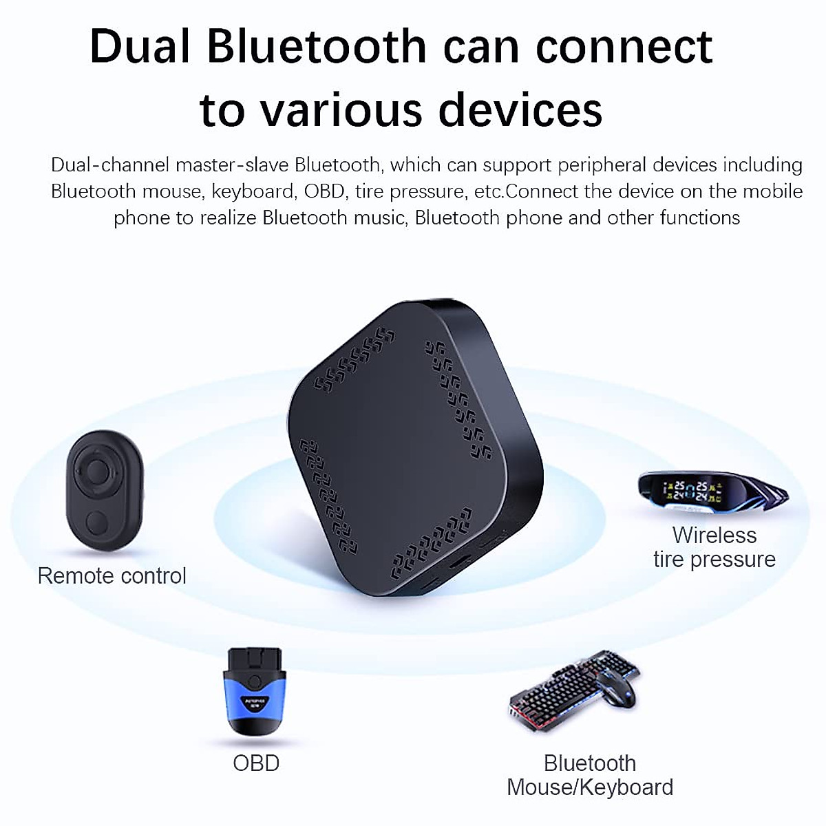LEXXSON Wireless CarPlay Android Ai Box Wired to Wireless Android 9 Qualcomm Octa-core 4G+64G, Plug and Play
