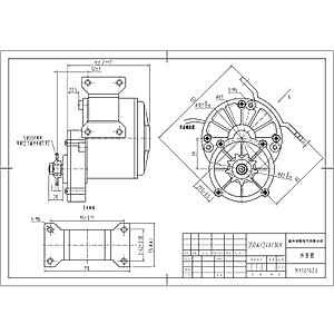 KIOPOWQ 36V 250W Electric Bike Right Side Drive Motor Kit, Mountain Bicycle Conversion Kit with Twist Throttle Electric Bicycle Motor Kit Fit for 22''-29'' Bike