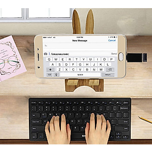 AAOTOKK OTG Micro to USB Adapter, Aluminum Alloy Micro USB Male to USB 2.0 A Female OTG (On The Go) Adapter for Android Smartphone Tablets More USB and Micro Devices (2 Pack-Black)