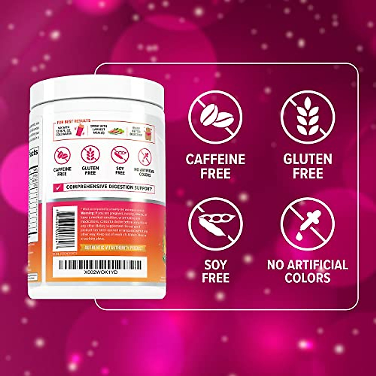 Nourishing Gut Cleanse and Detox Powder - Invigorating Gut Health Powder Detox Drink with Apple Cider Vinegar and Digestive Enzymes for Better Energy Digestion and Bloating Relief for Women and Men