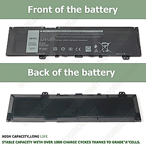 UOROLBMY New 38WH F62G0 39DY5 Laptop Battery for Dell Inspiron13 7000 i7373 7373 7370 7380 7386 2-in-1 P83G P87G P91G P83G001 P83G002 P87G001 Vostro 13 5370 039DY5 0F62G0 RPJC3 0RPJC3 F62GO 11.4V