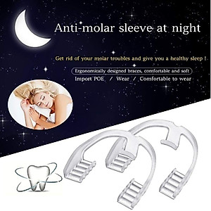 SJJLY Food Grade Dental Mouth Guard Sleeping Aid Tool Bruxism Splint Oral Care Tooth Protector Dental Health Teeth Brace