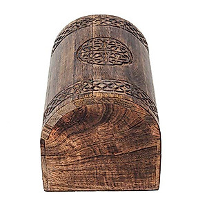 Ajuny Handcrafted Wooden Jewellery Box Organiser Multipurpose Keepsake Trinklet Storage Organizer Storage Box Case Holder Ring Necklace Earring Storage Mothers Day Gift for Women Girls