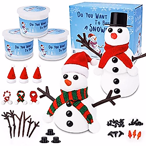 Build a Snowman Kit,Christmas Crafts for Kids,Christmas Stocking Stuffers -3Pack