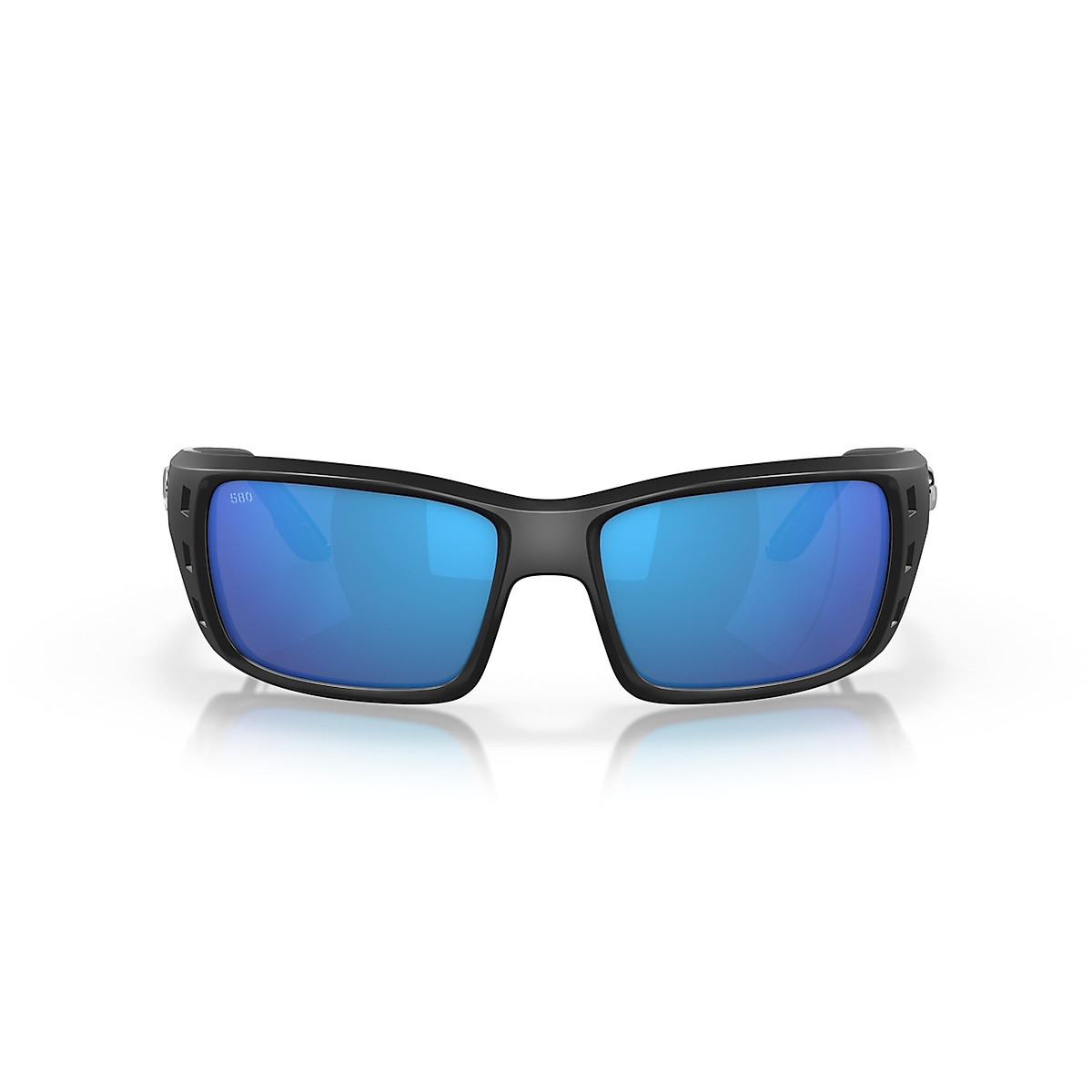 Costa Del Mar Man Sunglasses Matte Black Frame - Blue Mirror Lenses - 63MM