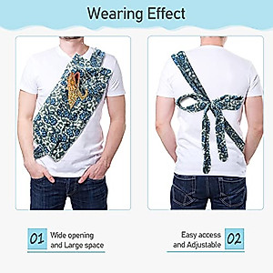 Bearded Dragon Carrier, Catcan Bearded Dragon Sling with Adjustable Reptile Sling Lizard Harness and Leash for Bearded Dragons Lizards and Small Pets