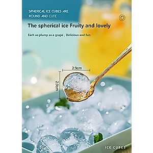 NUOYANG Round Ice Cube Tray with Lid, Ice Ball Maker Mold for Freezer with Container Mini Circle, Ice Cube Tray Making, 33PCS Sphere Ice Chilling Cocktail Whiskey Tea Coffee