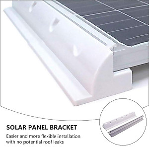 Cabilock 2pcs Solar Panel Side Mounting Brackets Marine Caravan Motorhome RV Solar Panel Side Mount Brackets Solar Panel Roof Installation Clamps White