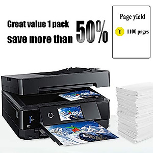 NoahArk Remanufactured Ink Cartridge Replacement for Epson 252XL T252XL 252 XL for Workforce WF-3630 WF-3640 WF-7610 WF-7620 WF-7110 WF-3620 WF-7210 WF-7710 WF-7720 Printer (1 Yellow)