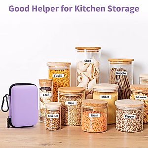 Phomemo D30 Label Maker Machine with case and 1 roll Label Tape, Portable Bluetooth Label Printer, Small Smart Phone Handheld Sticker Mini Labeler Multiple Templates Font Icon Easy to Use