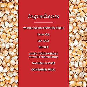 Skinnygirl Butter Flavored & Sea Salt Microwave Popcorn, 10 Count Mini Popcorn Bags (6 Boxes)