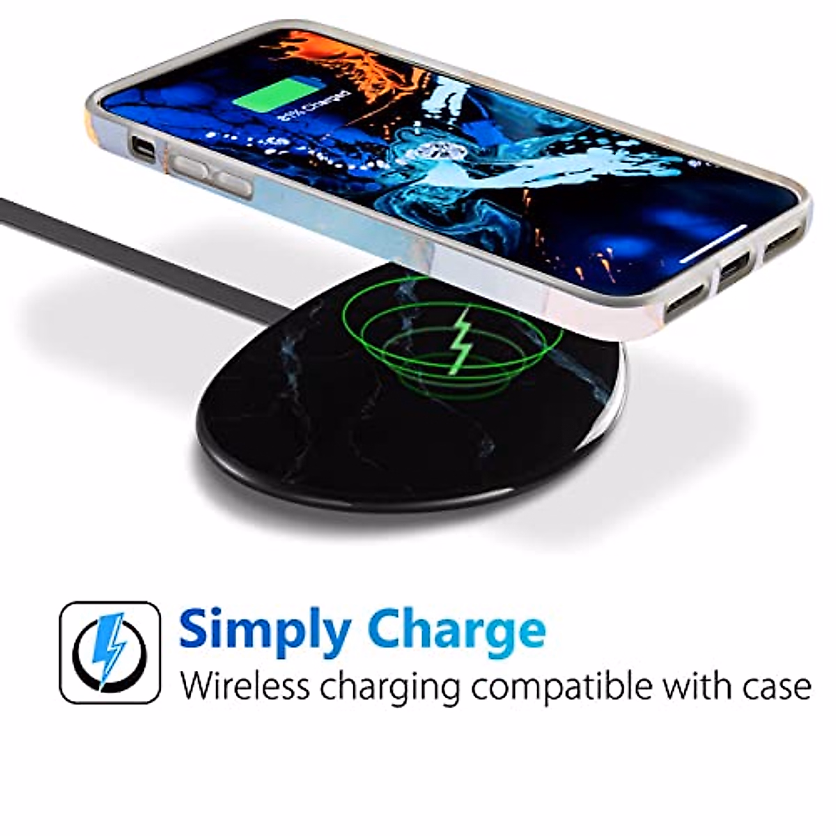 luolnh Gold Glitter Sparkle Case Compatible with iPhone 14 Plus Case Marble Design Shockproof Silicone Bumper Cover Phone Case for iPhone 14 Plus 6.7 Inch(Aqua Green/Purple)