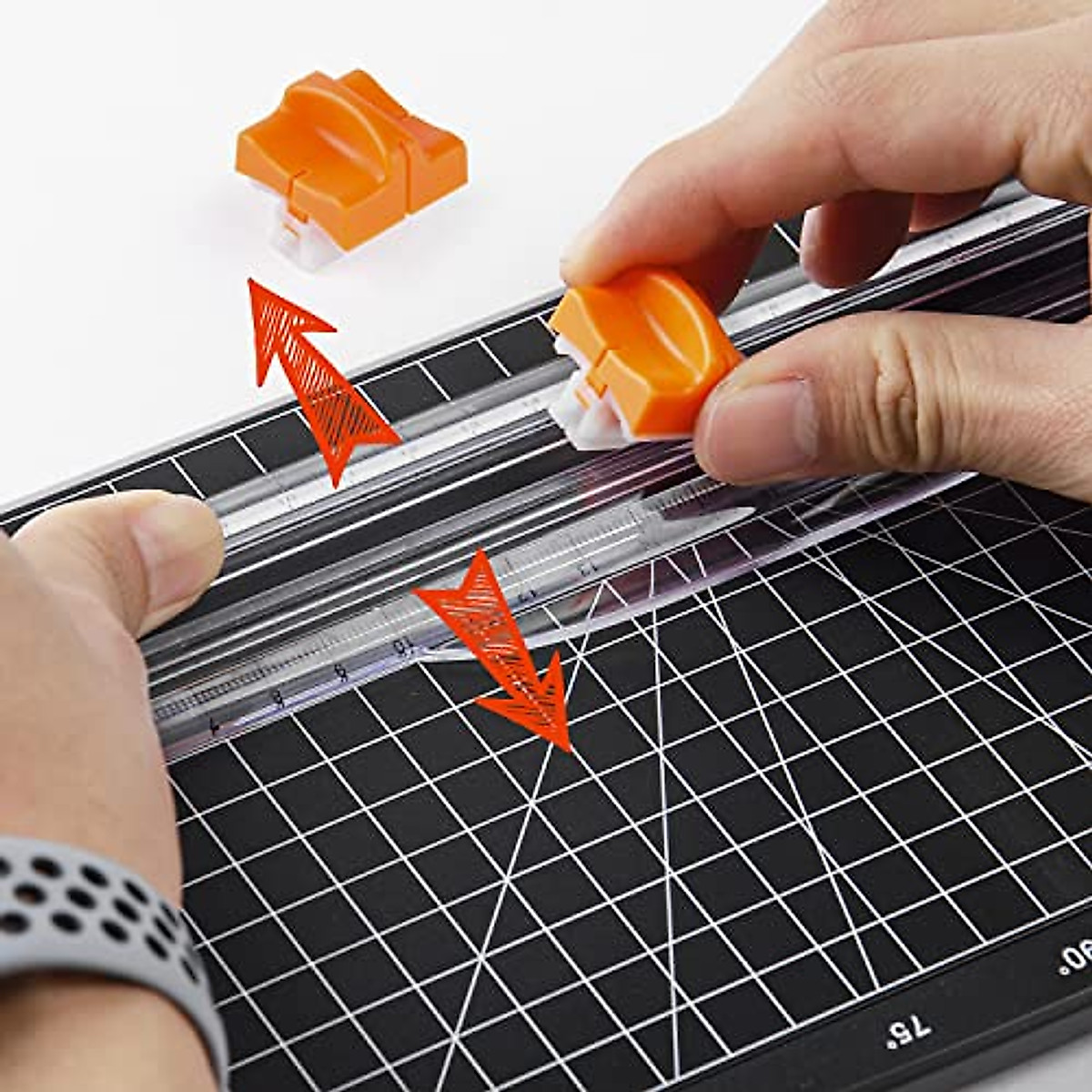 ArtAt Paper Cutter Replacement Blades: A4 Paper Trimmer Replacement Blade Refill with Automatic Security Safeguard (4 Pack)