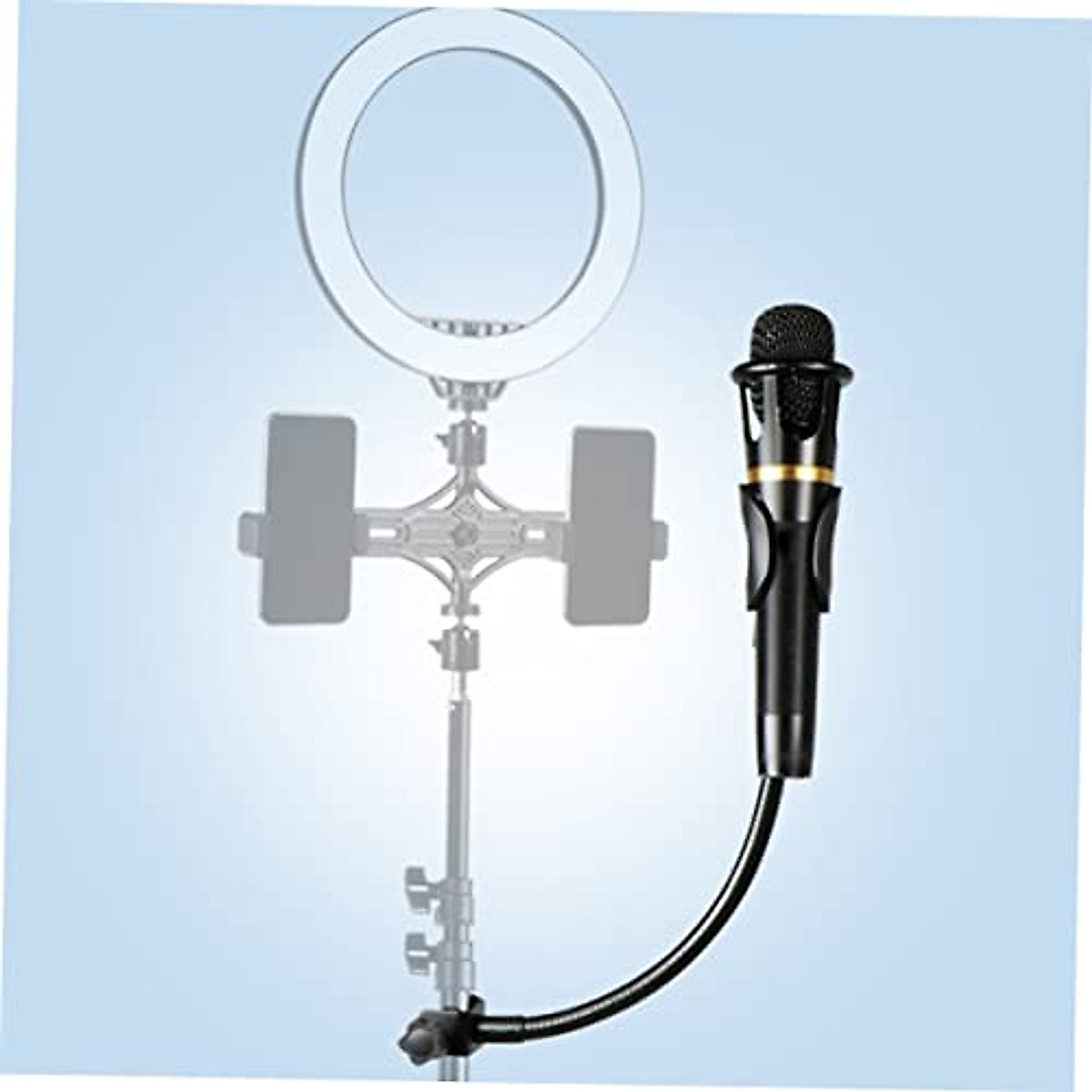 Mikinona 6 Pcs microphone stand Heavy Duty Mic Stand Mic Holder Microphone Cradle Mount studio microphone tabletop mic stand gooseneck microphone Universal Microphone Holders flat stand up