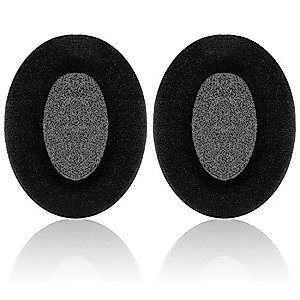 Jecobb HD598 Earpads Replacement Ear Cushion Pads with Protein Leather and Memory Foam for Sennheiser HD598 Series HD598SE HD598CS HD515 HD555 HD595 HD518 Over Ear Headphones ONLY (Black/Velvet)