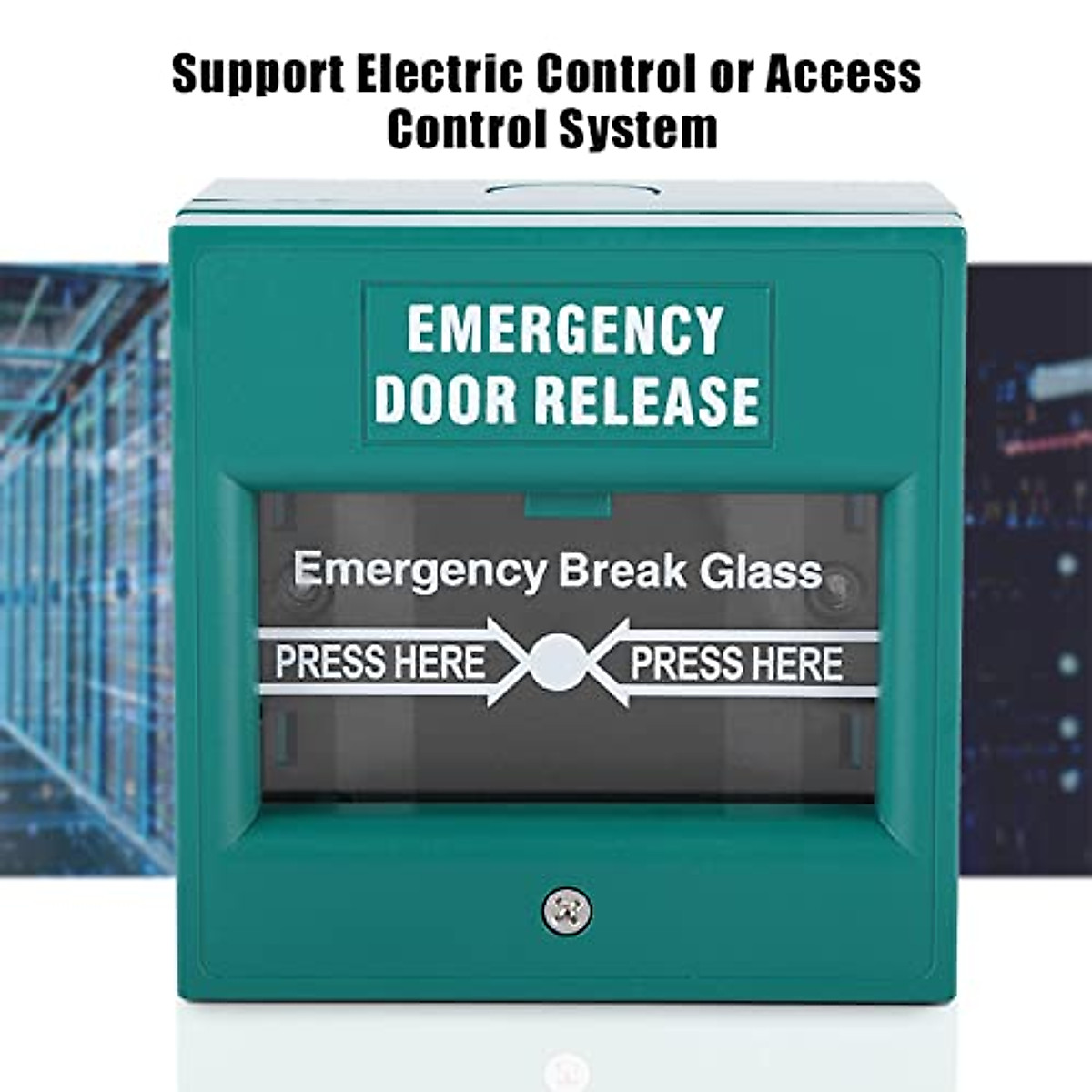 Broken Glass Fire Emergency Exit, Door Emergency Exit Fire Alarm Button Release Safety Button for Home/Business Security Fire Emergency Box