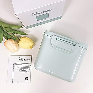 Portable Baby Formula Dispenser Container for Travel Outdoor Milky Bottle (Mint, Small (150g))