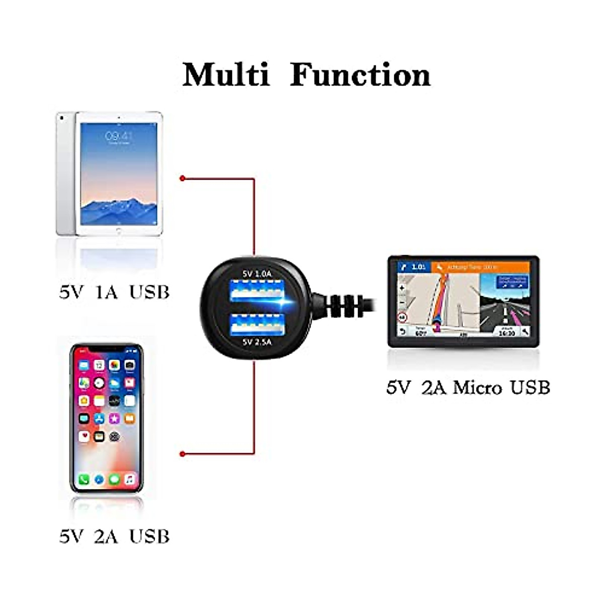 Dash Cam Charger 2023 Upgraded Micro USB Car Charger with Dual USB Port Compatible with, Rexing, Byakov, AKASO, Crosstour, Trekpow, Pruveeo, OldShark, Garmin and Most Other Dash Cam(11.5ft)