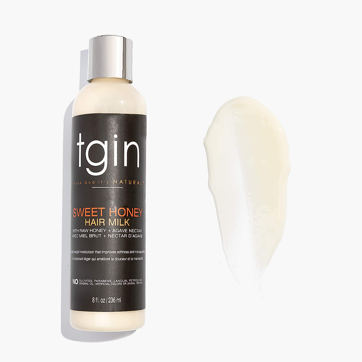 tgin Sweet Honey Hair Milk and Moisturizer for Natural, Dry, Curly, Wavy Hair - 8 Oz