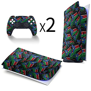 South Sudan Flag Compatible with PS5 Console and Controller Sticker Skin, Durable, Scratch-Resistant, and Bubble-Free (Digital Version)