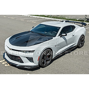 Replacement for 2016-Present Chevrolet Camaro SS 2019-Present Chevrolet Camaro LT LS RS | ZL1 Style Front Bumper Lower Lip Splitter (ABS Plastic - Matte Black)