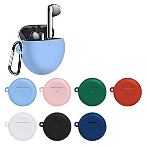 for Freebuds 4 Earbuds Case, for Huawei Freebuds 4 Wireless BT Earphones Protector Cases Silicone Headphones Cover Protective Case Non-Slip Sleeve Portable Ear Buds Protection (Black)