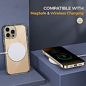 [CD Loop+Safety Lock]Magnetic Case for iPhone 14 Pro Max Case,[Privacy Screen with Camera Lens][Electroplating Metal Bumper]Double Sided 9H Glass Compatible with MagSafe Case for iPhone 14 Pro Max